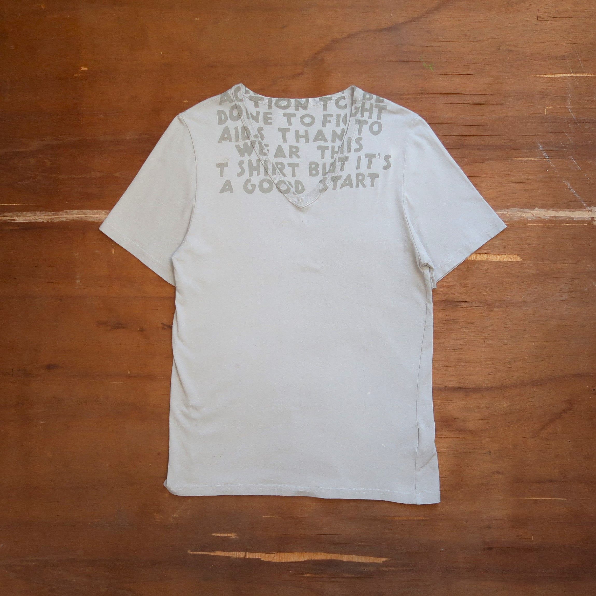 Maison Margiela SS11 Maison Margiela Aids Awareness Reflective Tee T ...