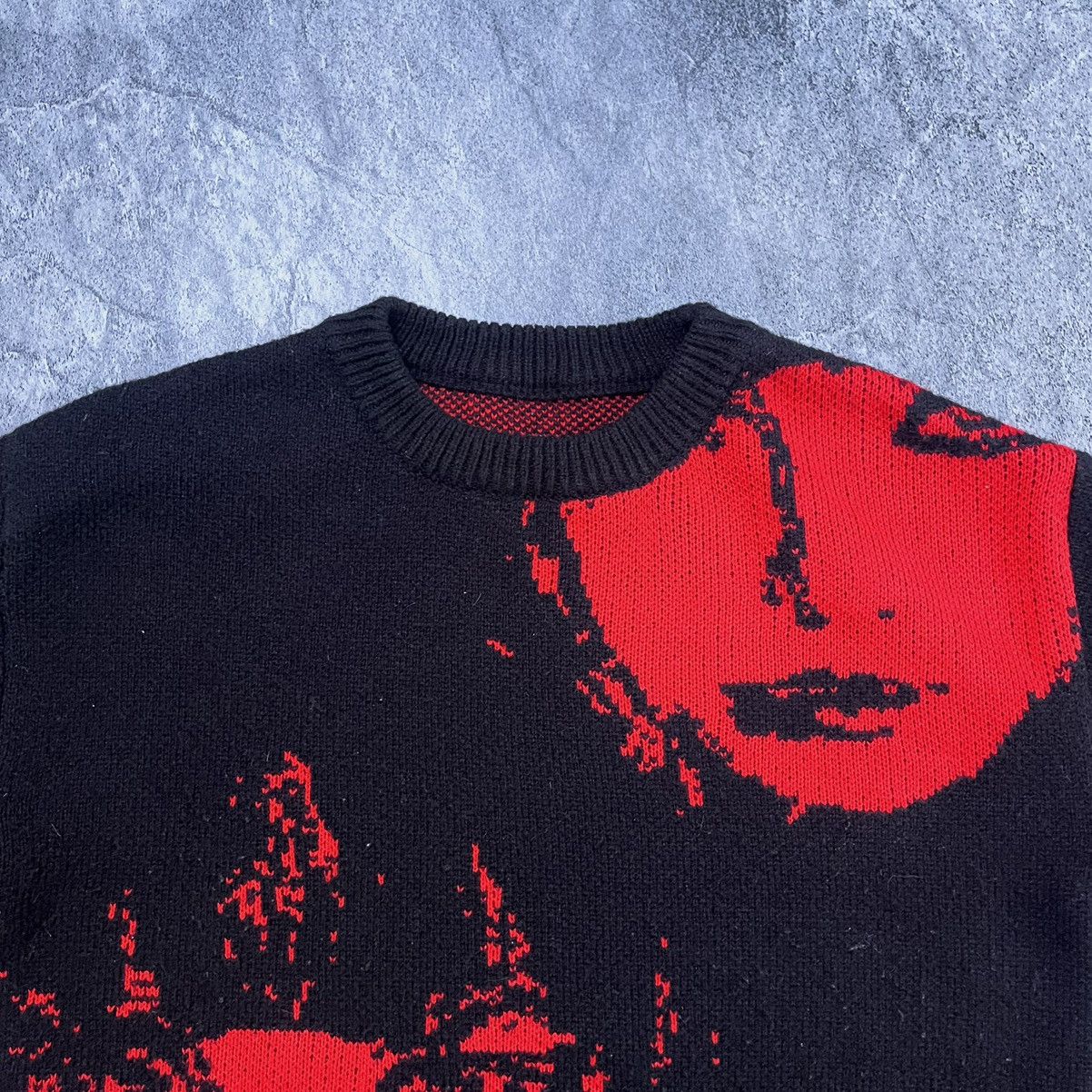 Vintage Vintage Avant Garde Knitted Graphic Sweater Anime Opium Style ...