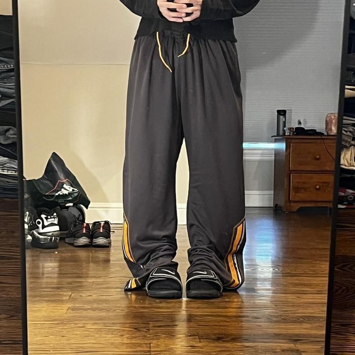 Vintage 2000s raver baggy wide leg grey reebok track pants | Grailed