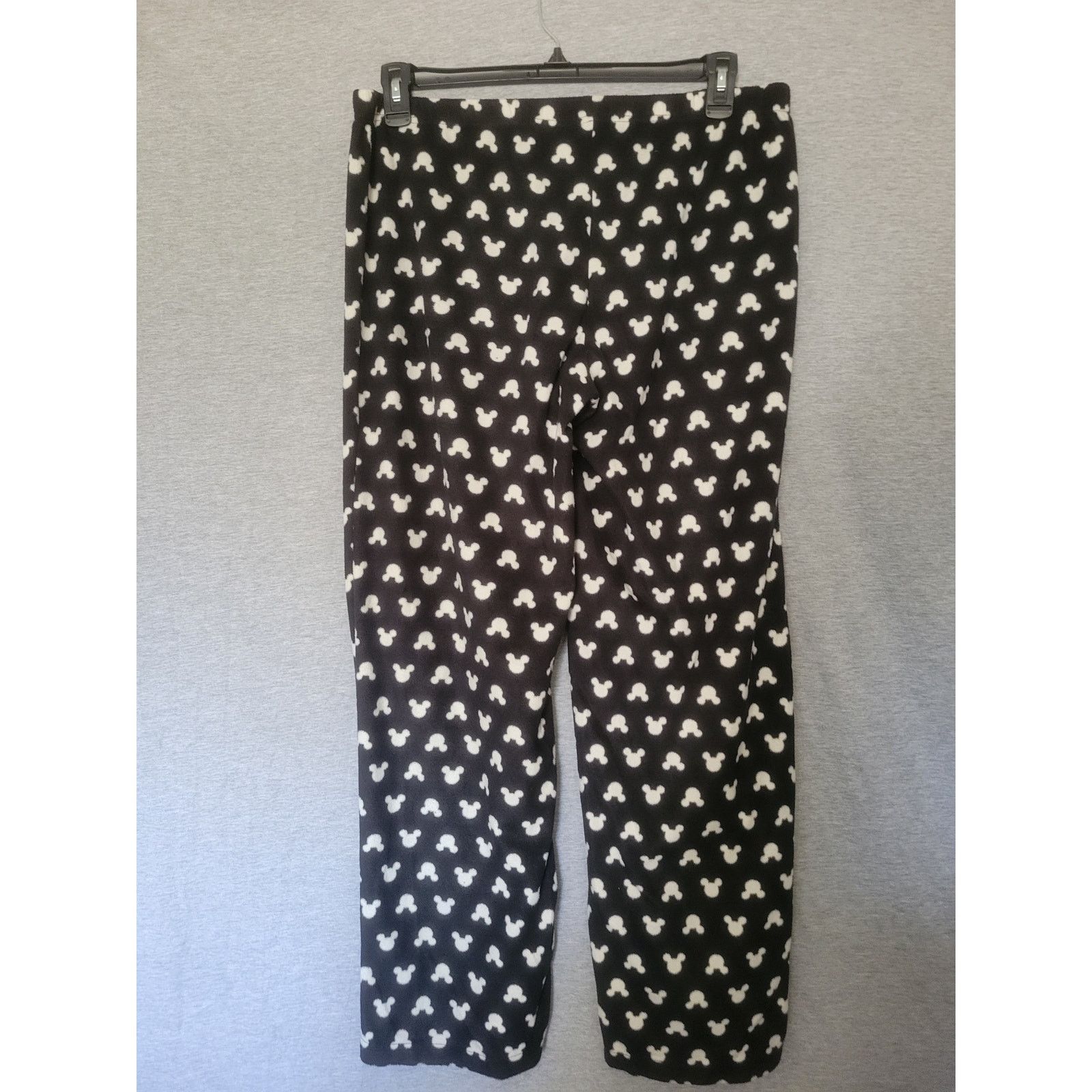Disney Women's Disney Logo Black White Fleece Pajama Pants Large | Grailed