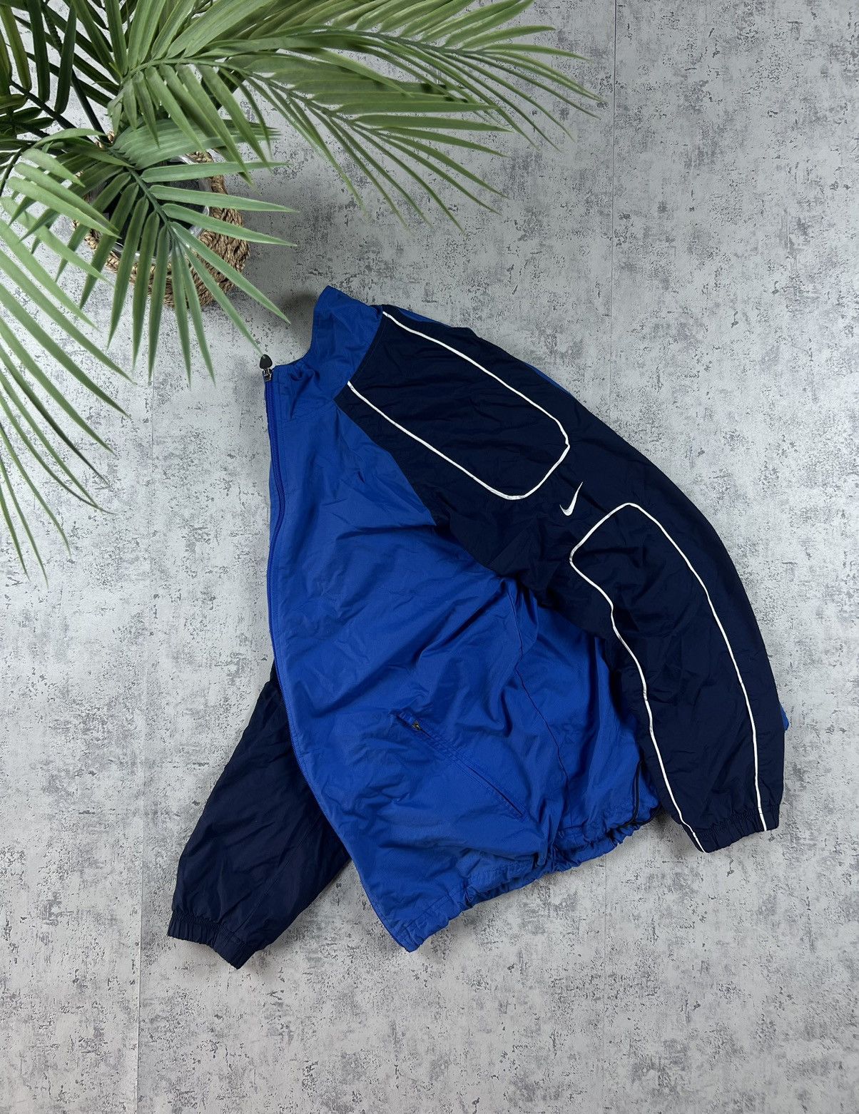 Nike 90s Nike Double Swoosh Vintage Drill Oversized Retro Jacket | Grailed