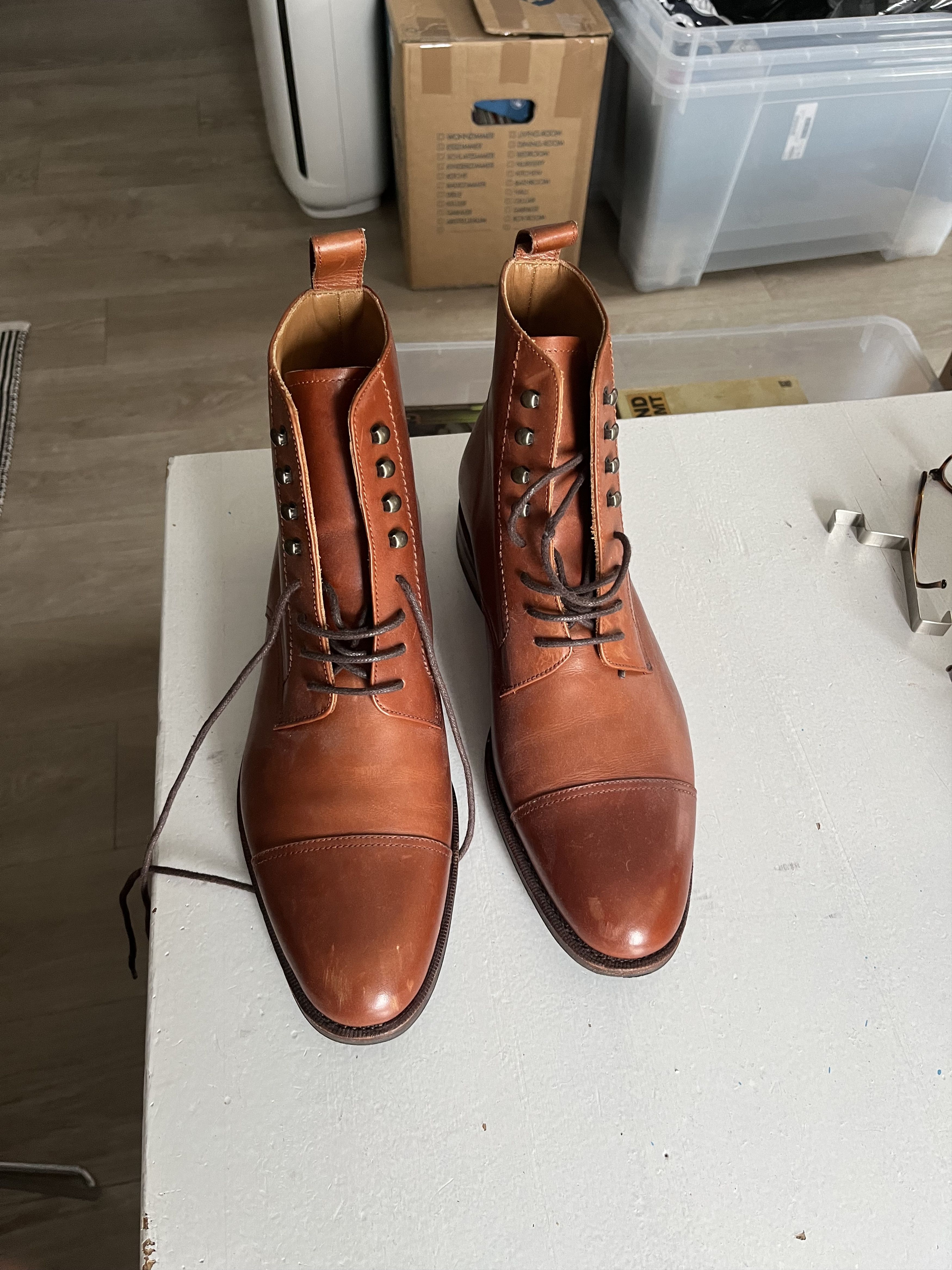 Meermin Meermin, Leather, Copper Boots in near perfect condition | Grailed
