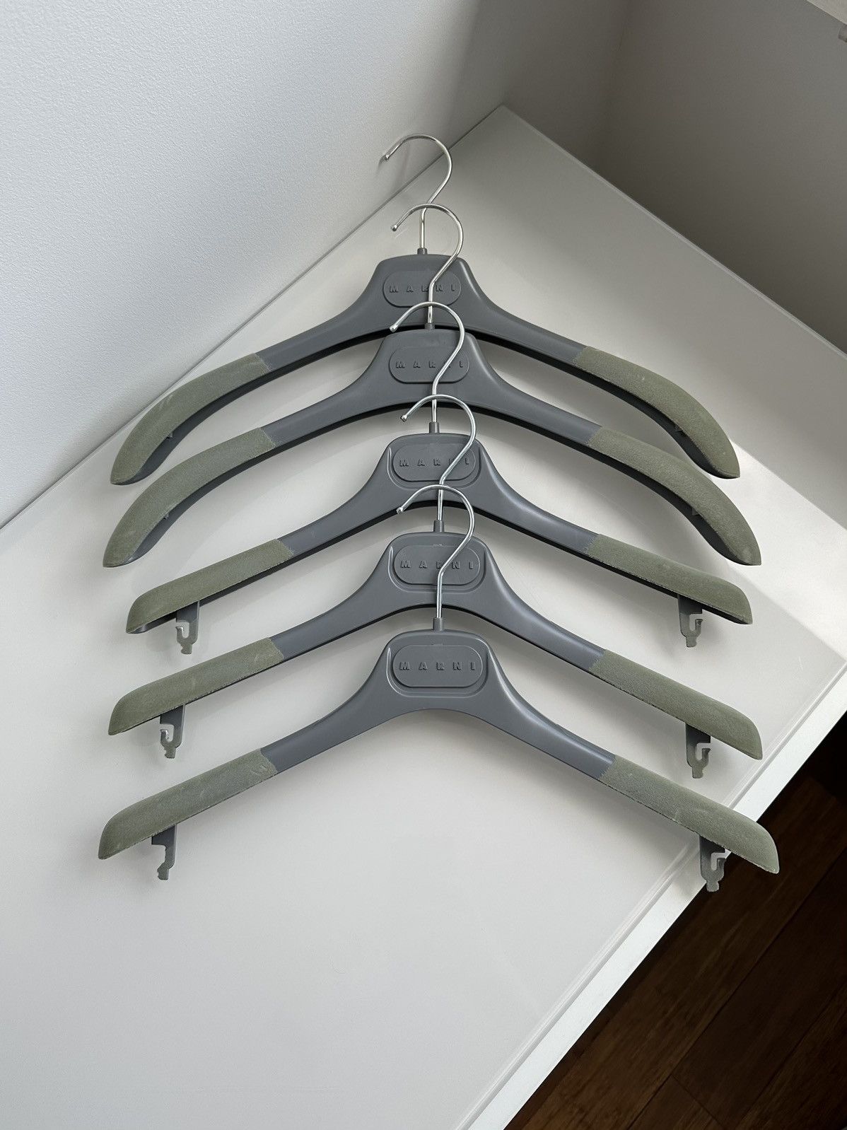 Marni Marni premium made in italy velour grey hangers | Grailed
