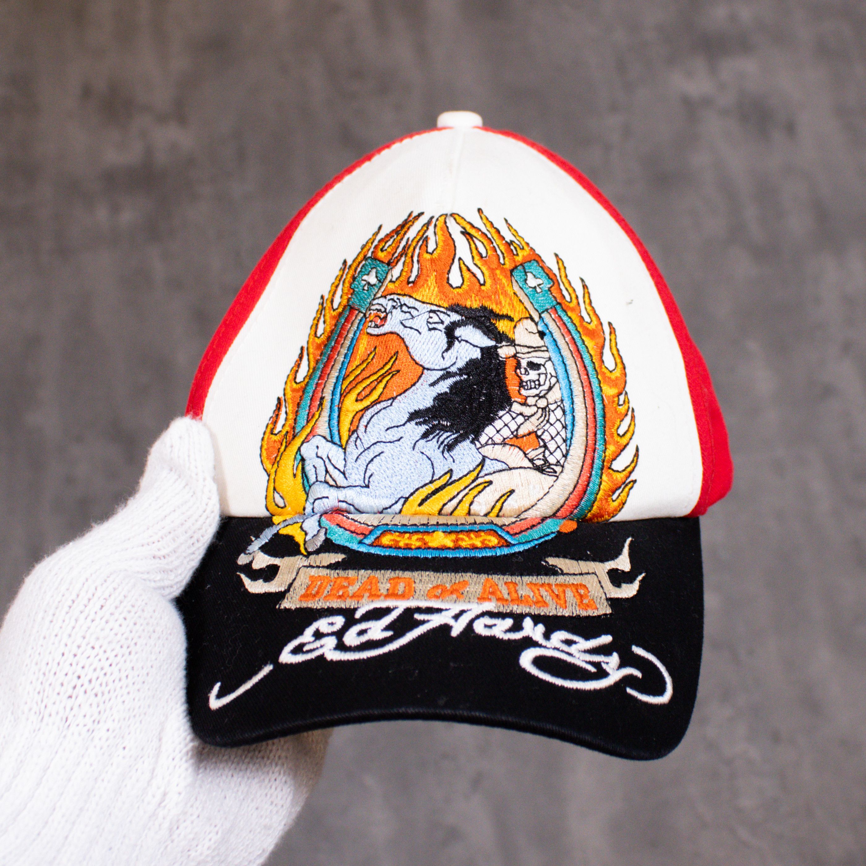 Vintage Y2K 2000's Ed Hardy Kids Dead Or Alive Stripback Hat | Grailed