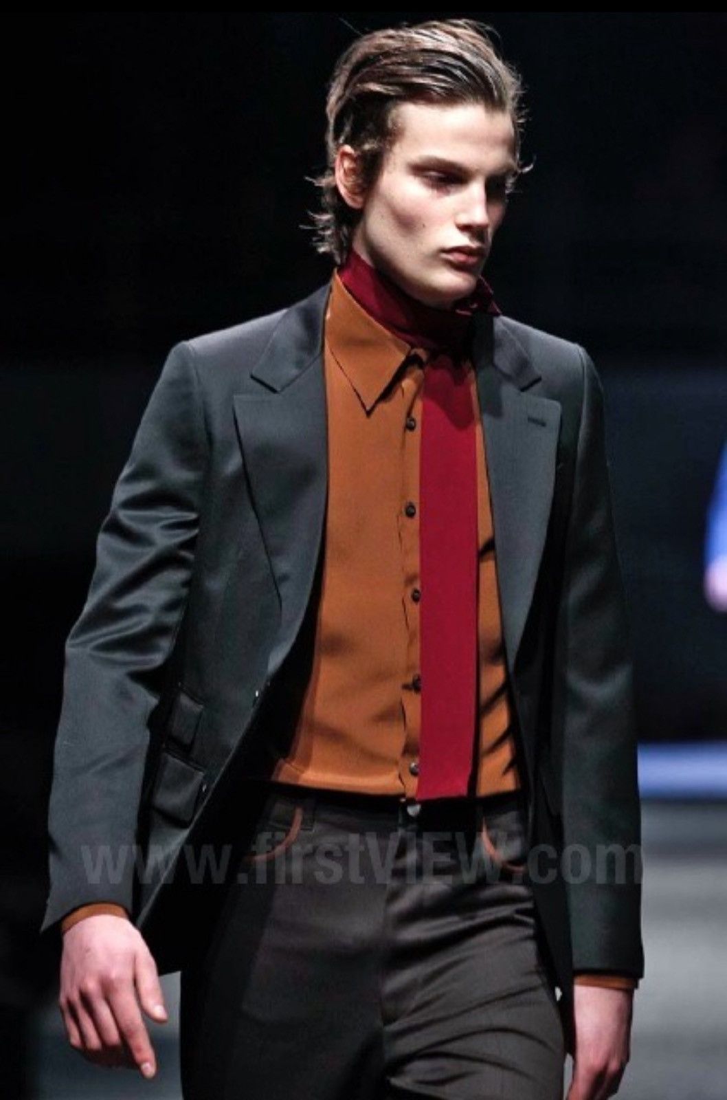 Prada × Streetwear × Vintage PRADA $4300 FW14 Navy Wool Jacket Blazer ...
