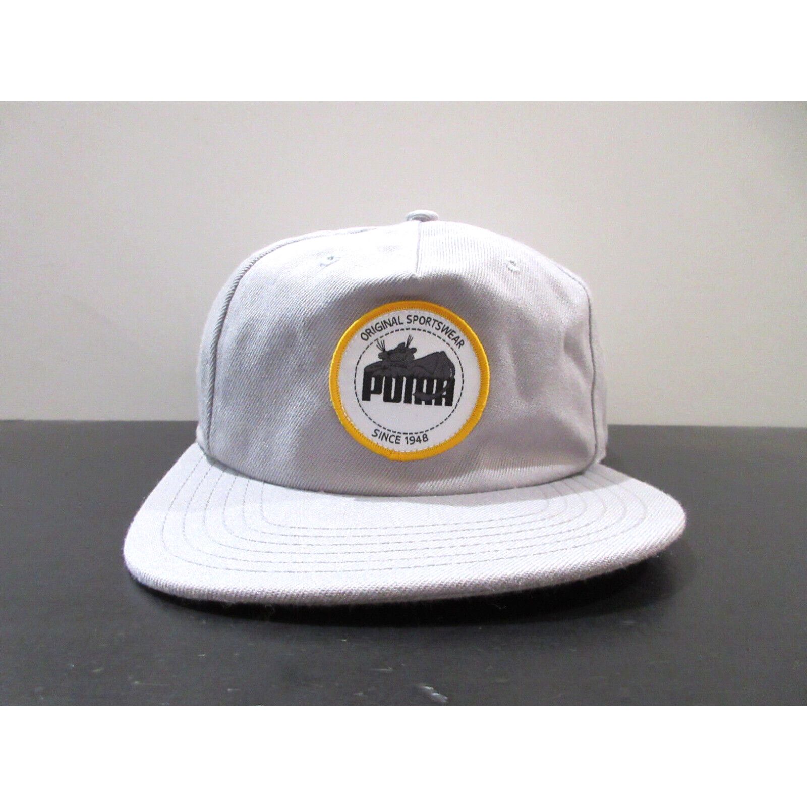 Puma Puma Hat Cap Snap Back Gray Yellow Gunner Stahl Logo Outdoors Mens ...