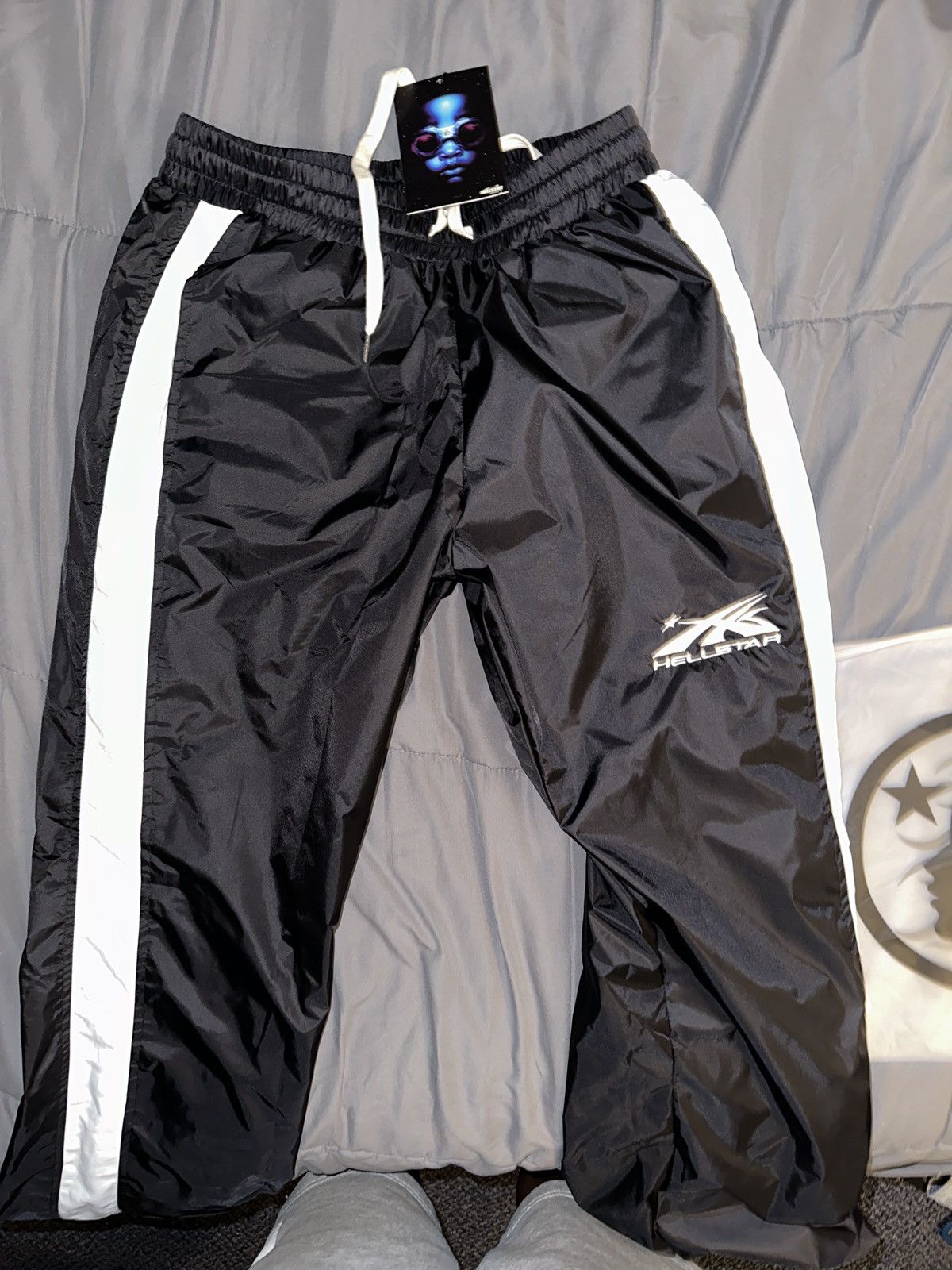 HELLSTAR Hellstar Studios Logo Track Pants Black White Capsule 10 | Grailed