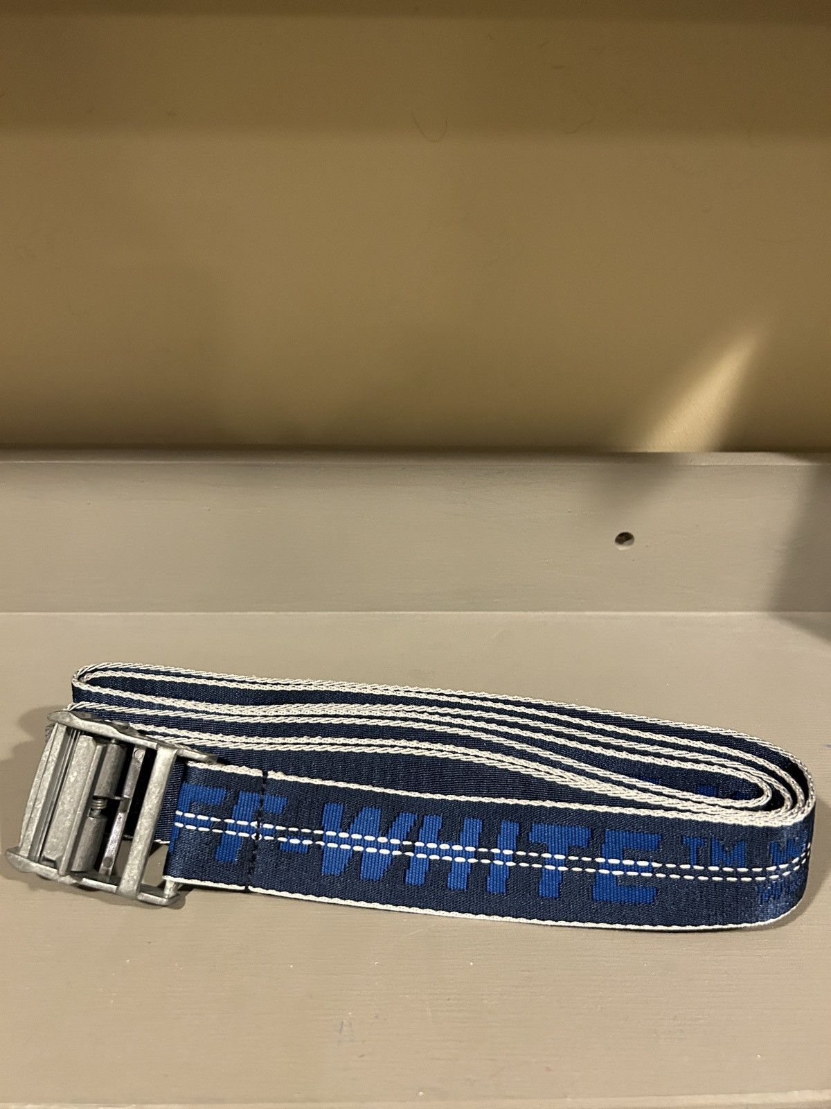 Off-White Dark Blue Off White Belt | Grailed