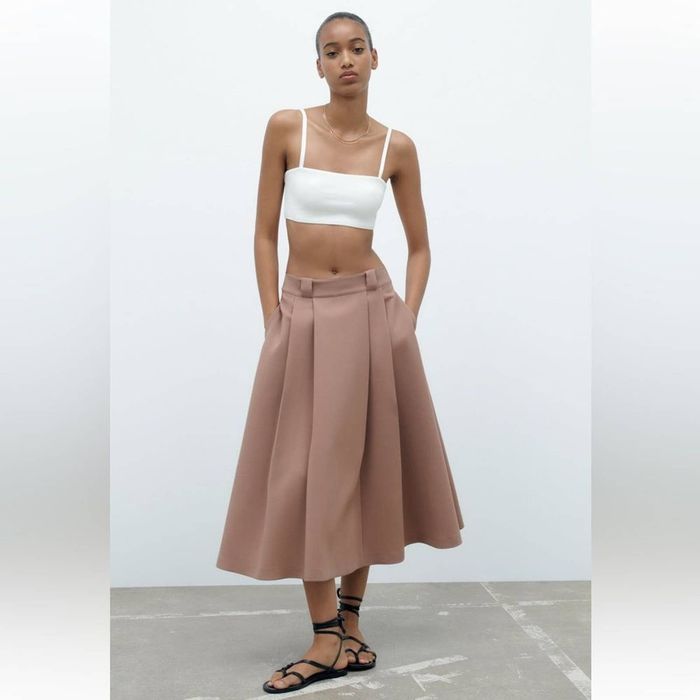 Zara ZARA VOLUMINOUS MIDI SKIRT 2371/446/120/019 | Grailed