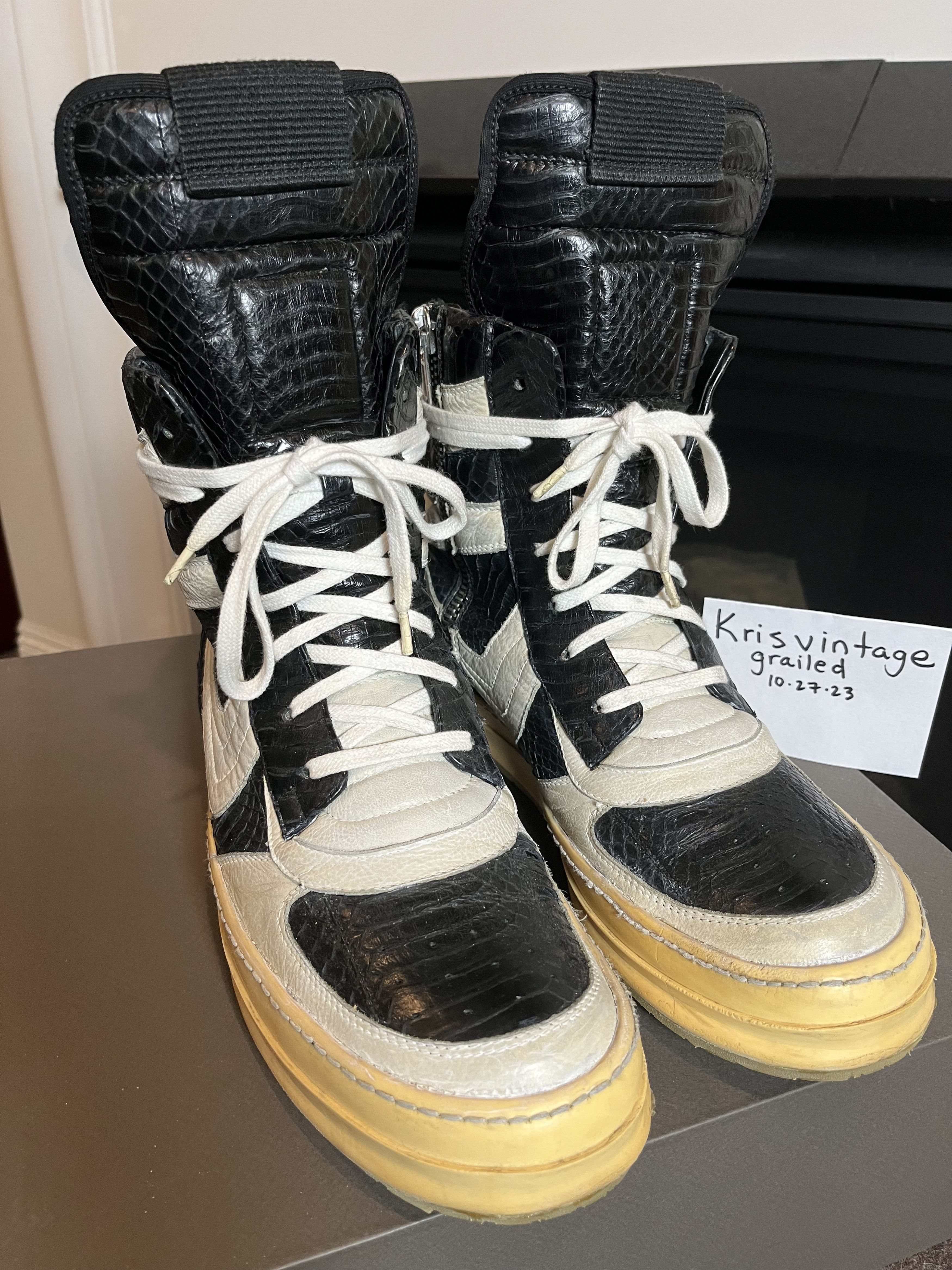 Rick Owens RICK OWENS ANTONIOLI DUNK 44.5 PYTHON | Grailed