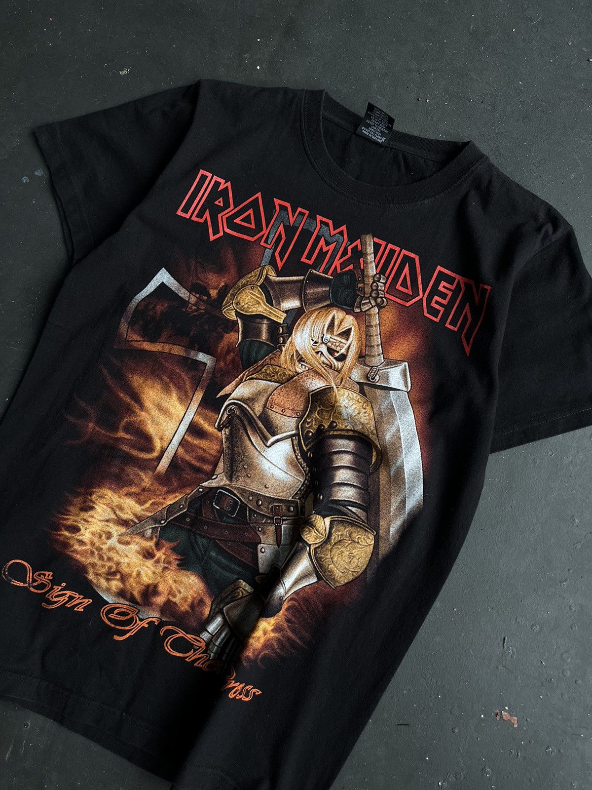 Band Tees × Iron Maiden × Vintage Vintage 90s Iron Maiden Sign of the ...