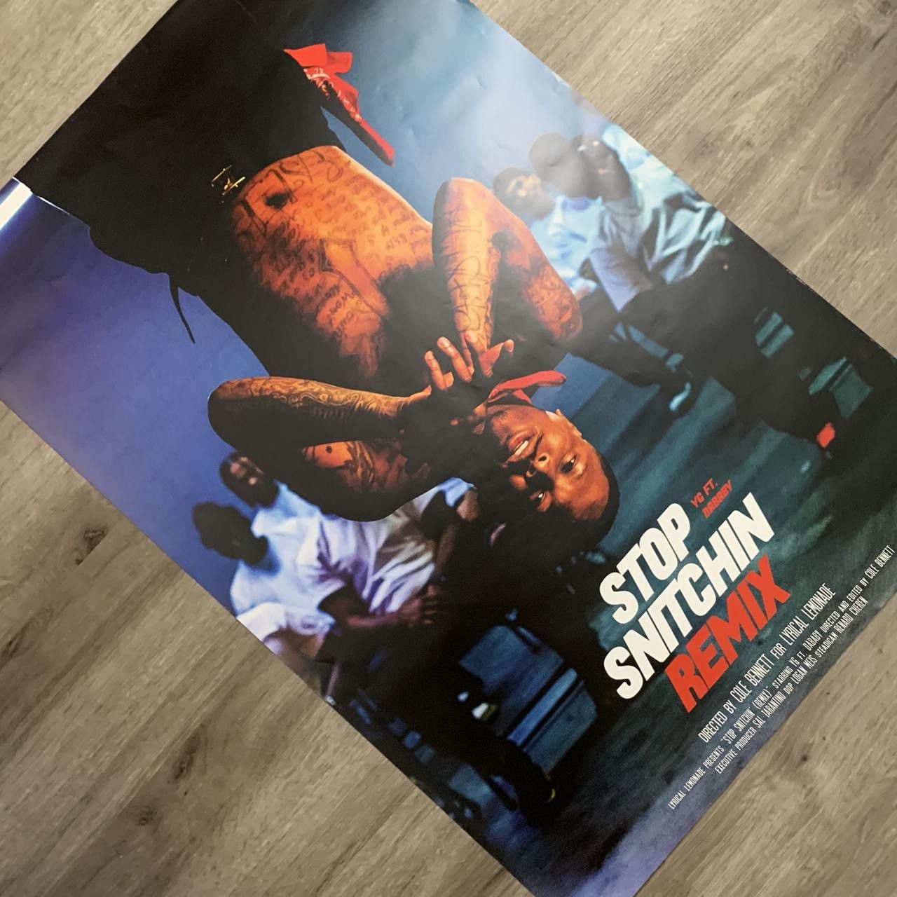 Lyrical Lemonade Lyrical Lemonade YG Stop Snitching Poster | Grailed