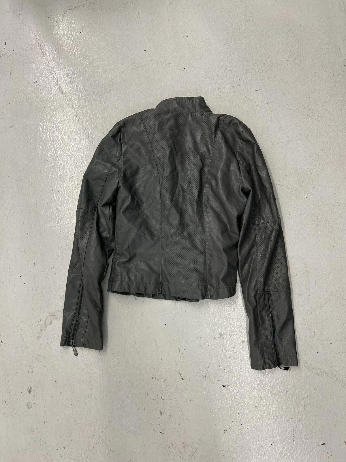 Designer Therapy Faux Leather Ribbed Biker Jacket | Grailed