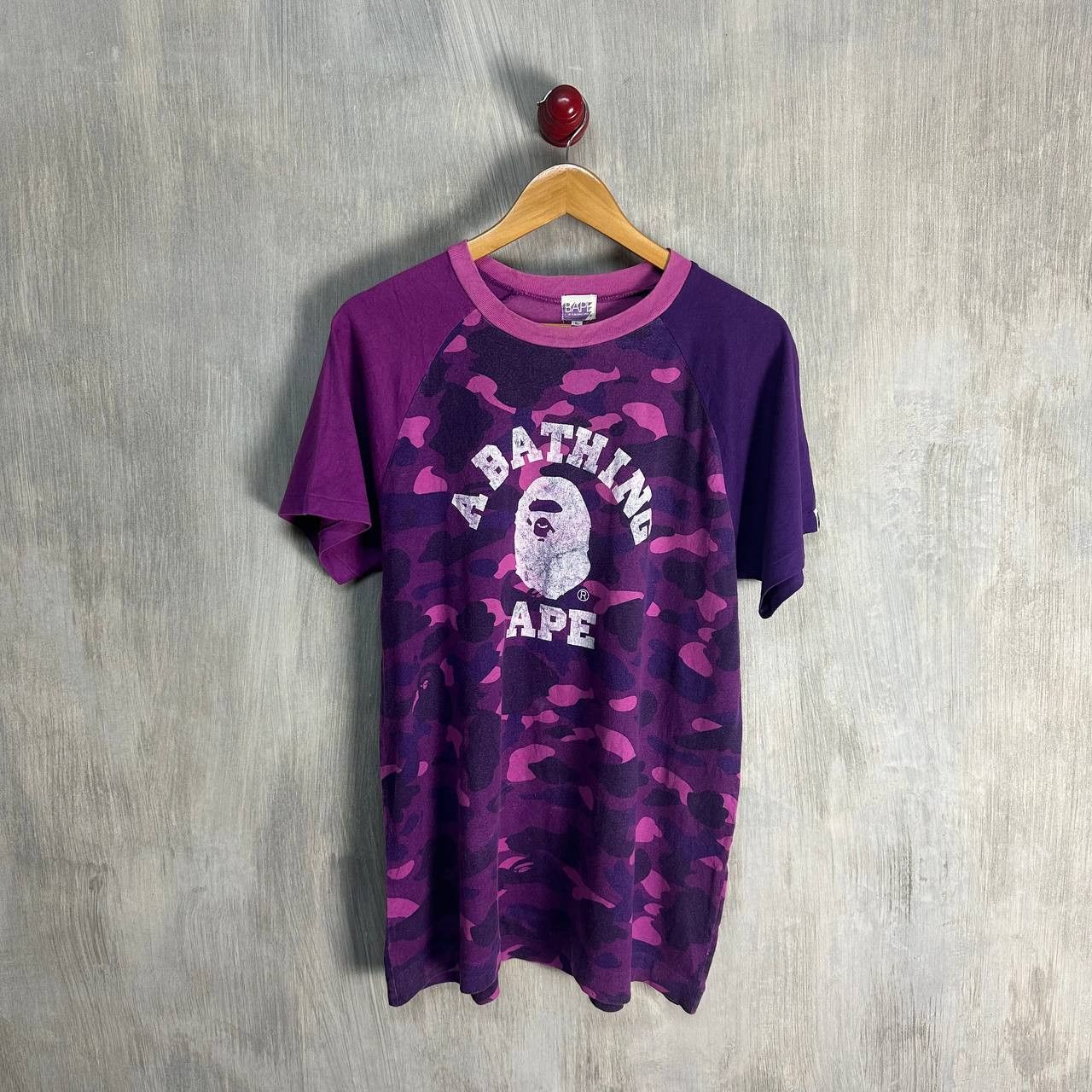 Bape Rare Vintage Bape " A Bathing Ape " Purple Camo T Shirt | Grailed