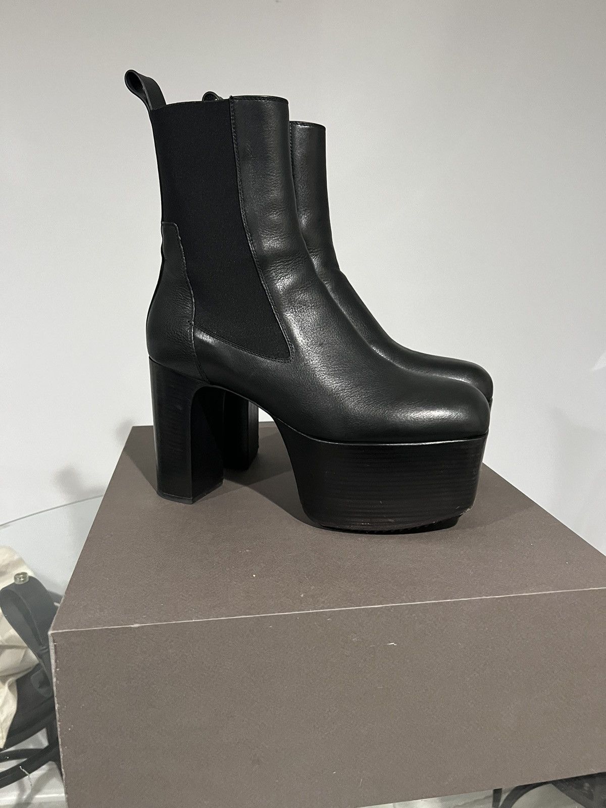 Rick Owens Platform Kiss Boots Grailed