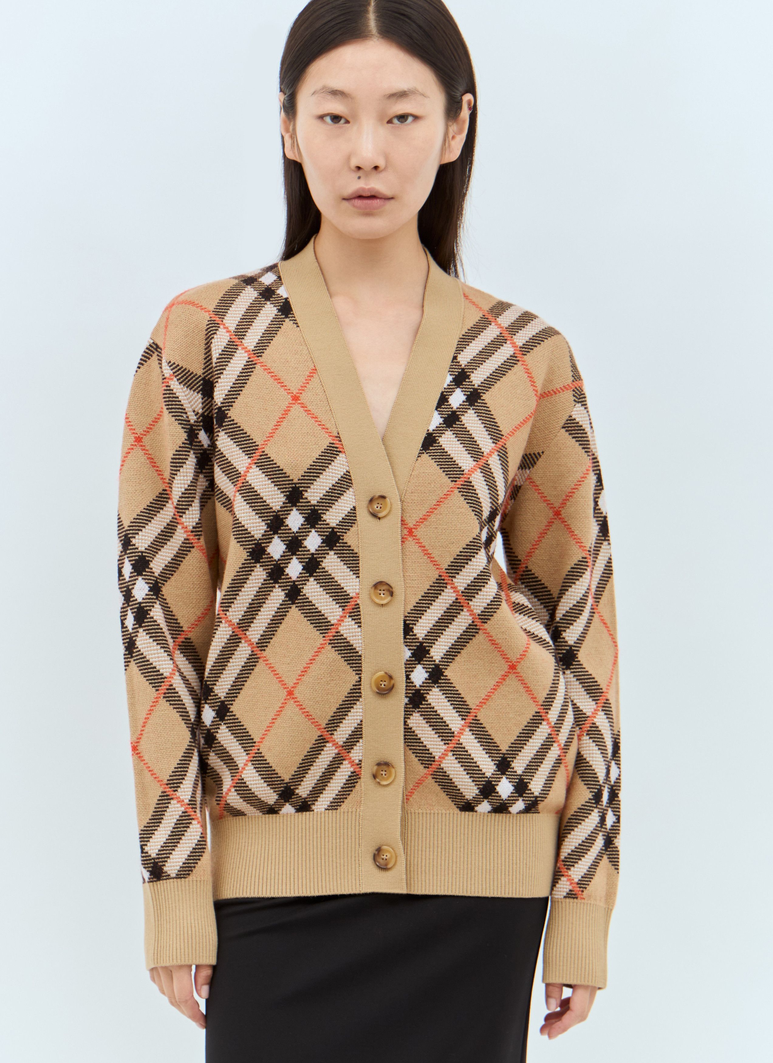 Burberry Check Wool-Blend Cardigan | Grailed