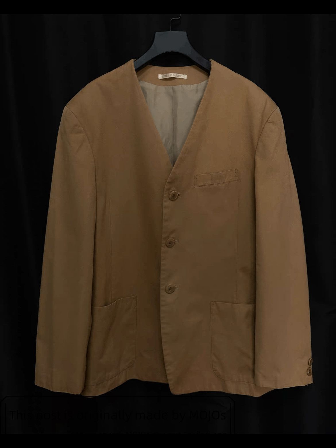 Yohji Yamamoto Yohji Yamamoto 90SS Neckless Blazer Jacket | Grailed