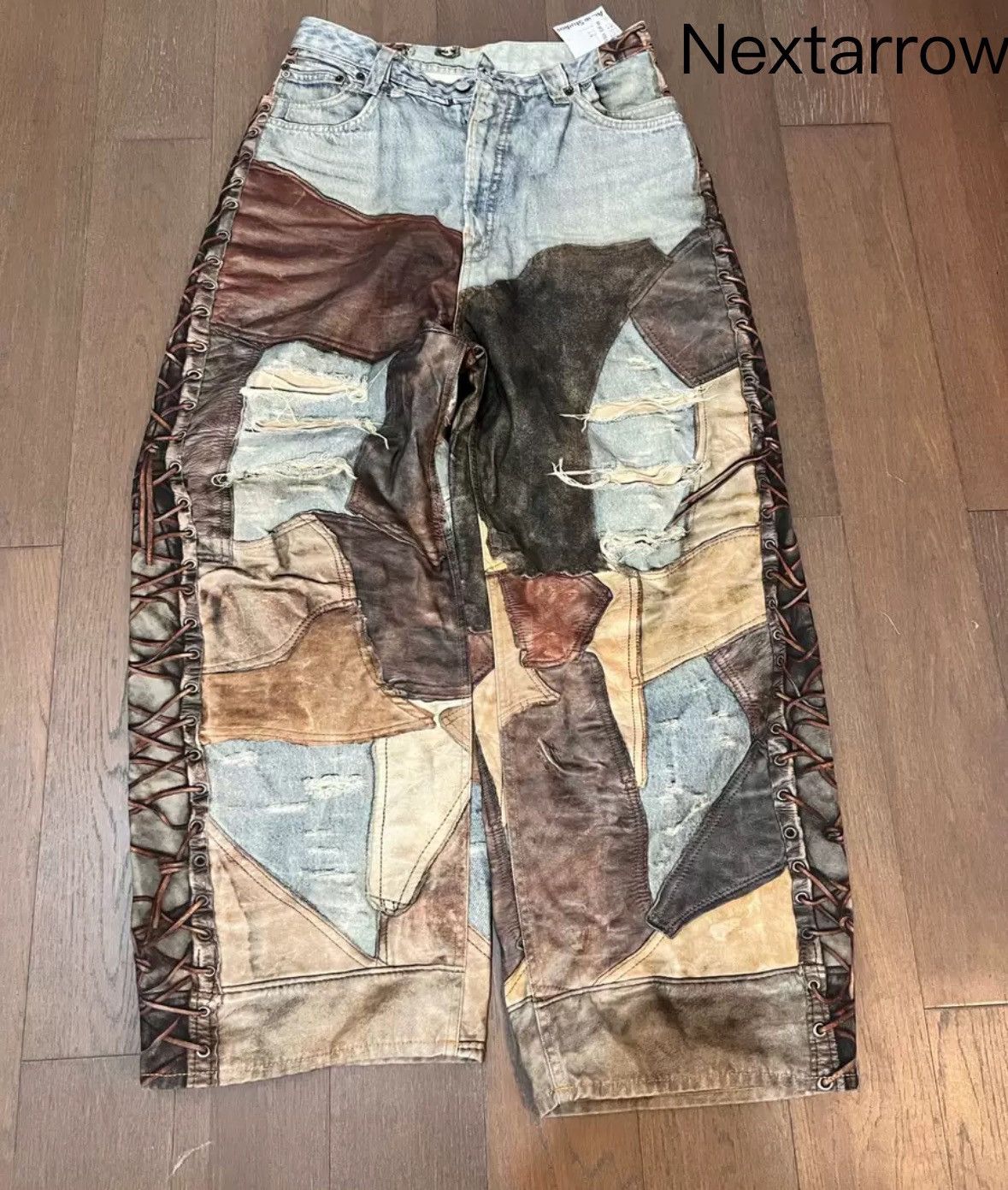 Acne Studios Acne studios 3D printed patch stitching jeans | Grailed