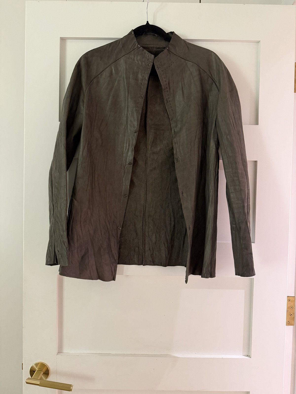 Ma+ Ma+ leather shirt jacket | Grailed