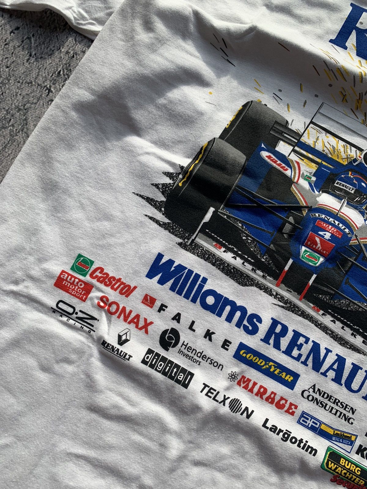 Very Rare RARE 1987 RWR ROTHMANS WILLIAMS RENAULT FORMULA 1 T-SHIRT ...