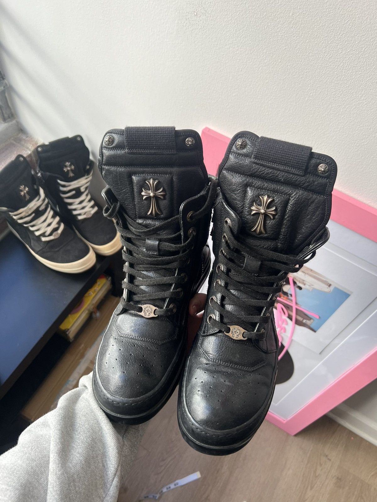 Chrome Hearts × Rick Owens CHROME HEARTS X RICK OWENS GEOBASKETS | Grailed