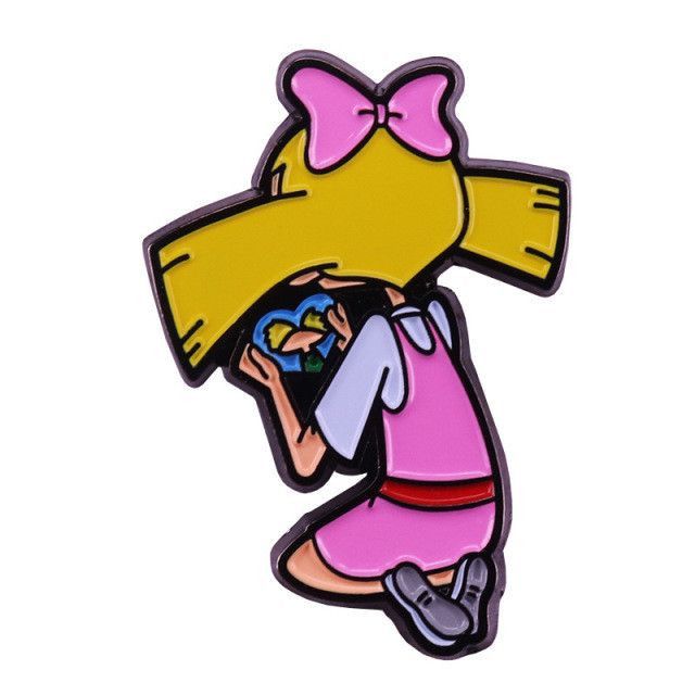Custom × Nickelodeon × Pins Hey Arnold Helga Custom Made Enamel Pin ...