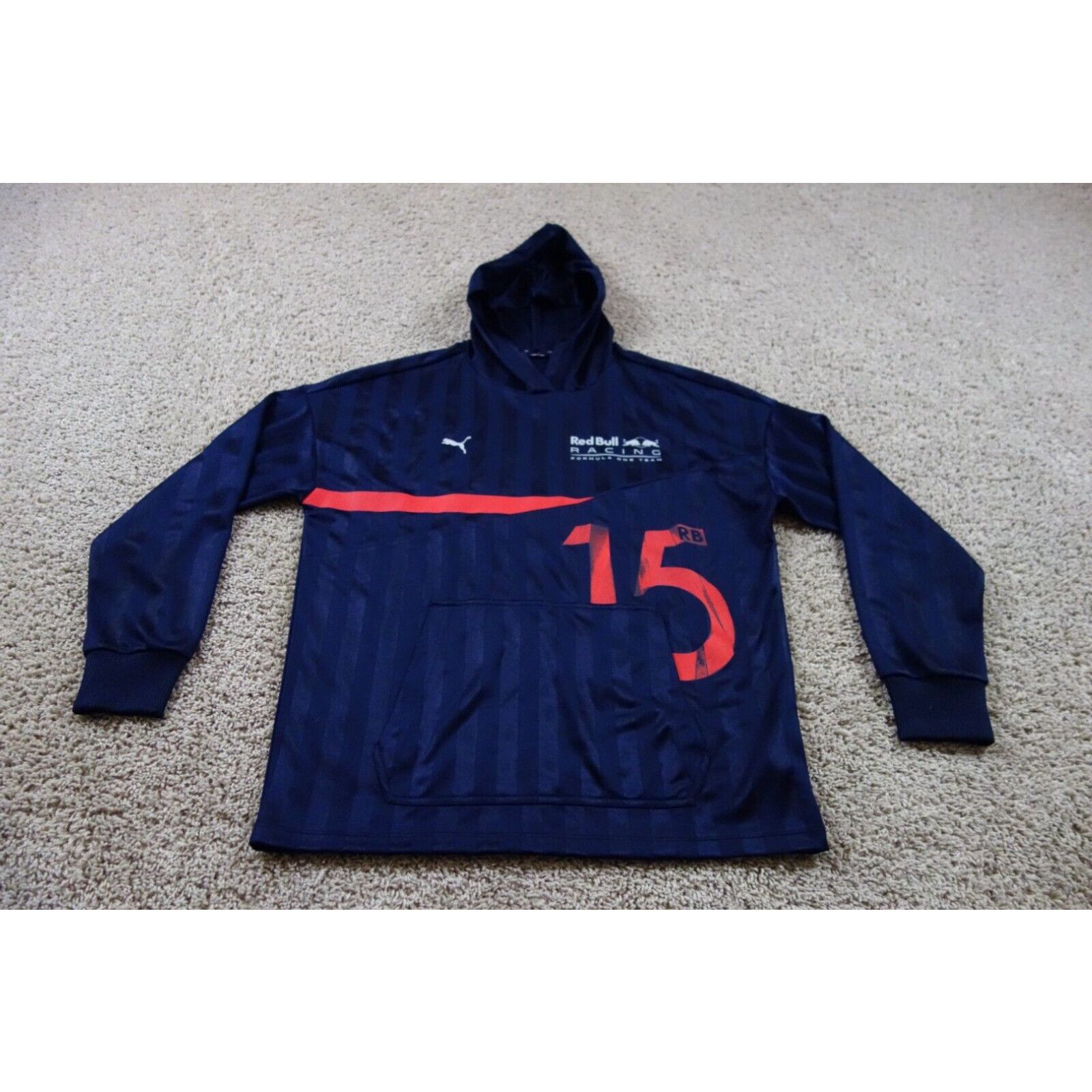 Puma Puma Sweater Mens XL Blue Pullover Hoodie Red Bull Racing Formula ...