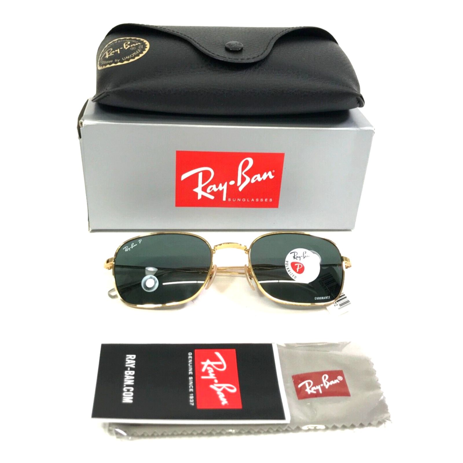 Vintage Ray-Ban Sunglasses RB3706 001/O9 CHROMANCE Polished Gold Frames ...