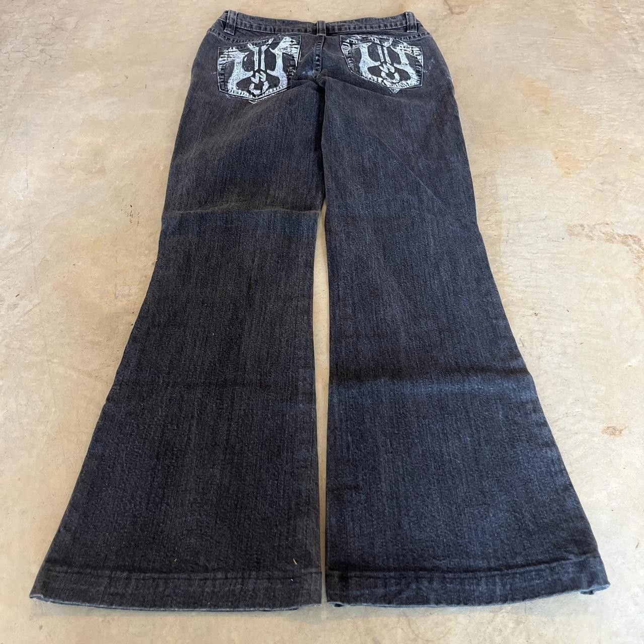 Jnco Y2k Low Rise Flare Grunge | Grailed