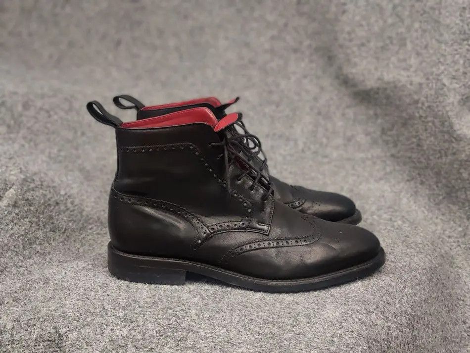 Loake Loake Design George mens black leather brogue Boots | Grailed