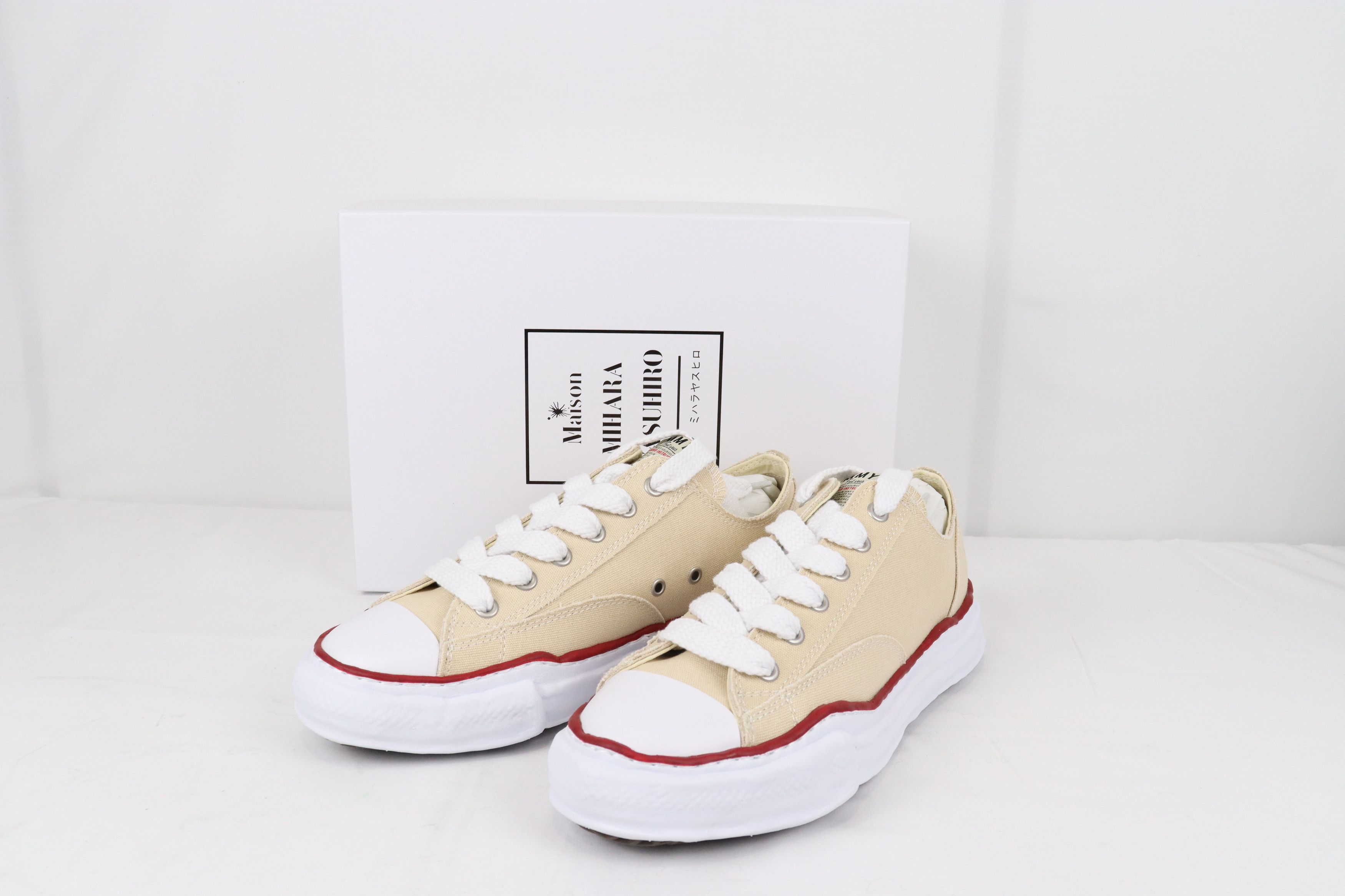 Maison MIHARA YASUHIRO o1rshd10124 Low Top Sneakers in Beige | Grailed