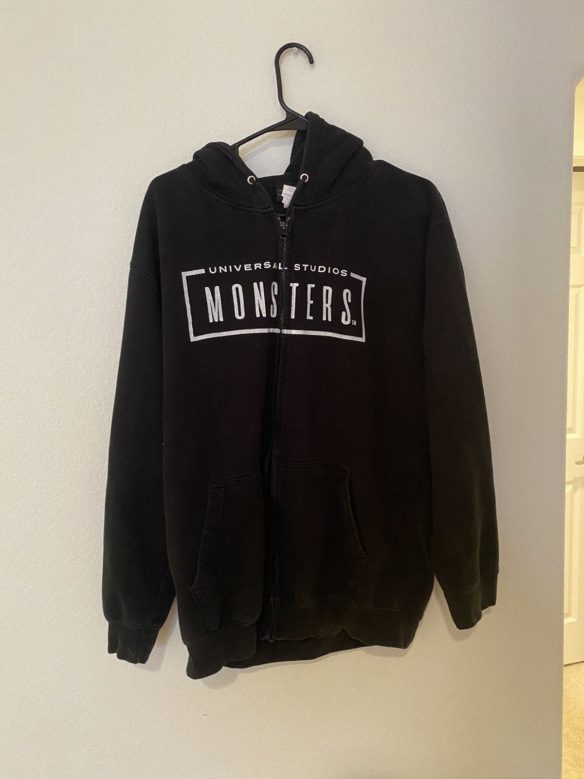 Universal Studios Universal Studios Monsters Hoodie Zip Up Jacket Black ...