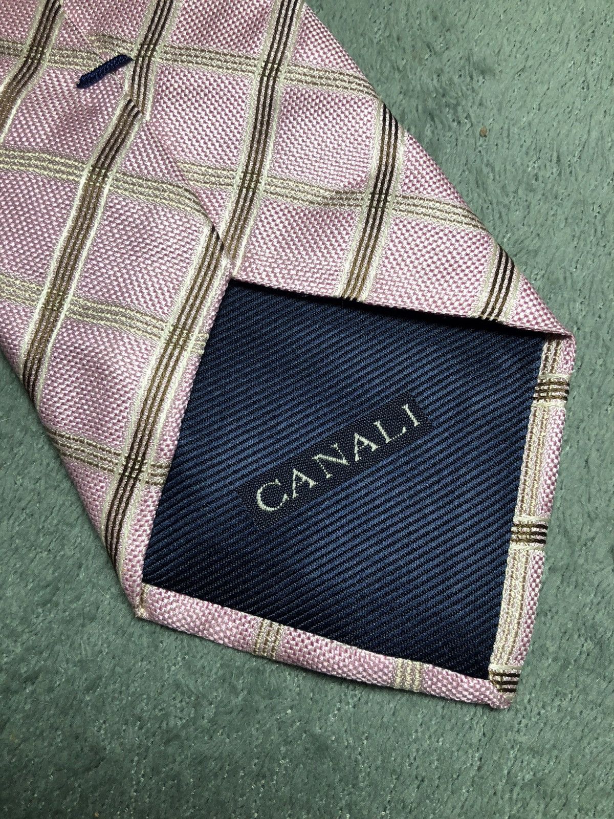 Canali × Luxury CANALI Pink Stripped Elegant Silk Mens Tie | Grailed