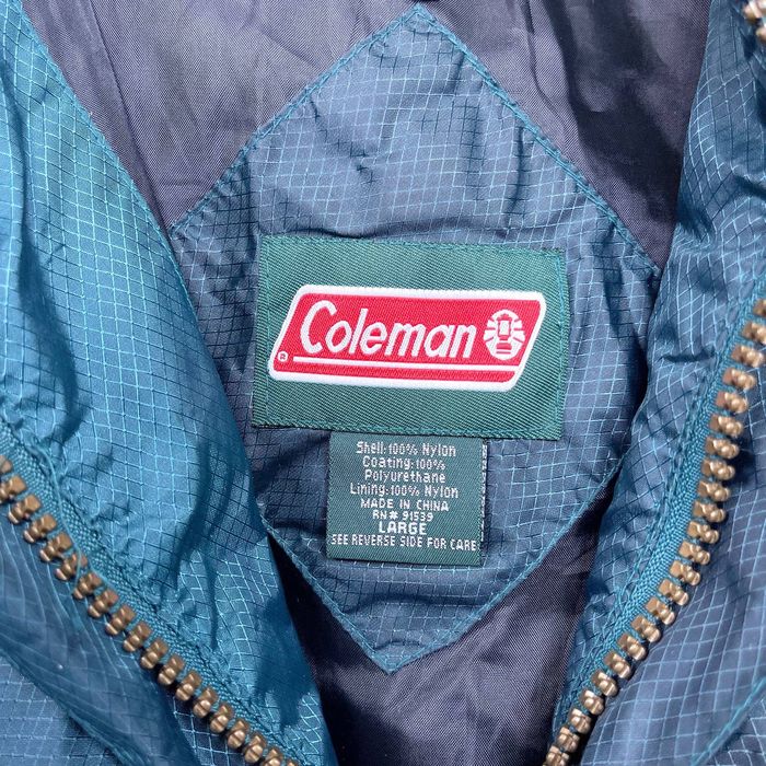 Coleman Coleman Vintage Nylon Ripstop Rain Track Jacket Green Mens L ...