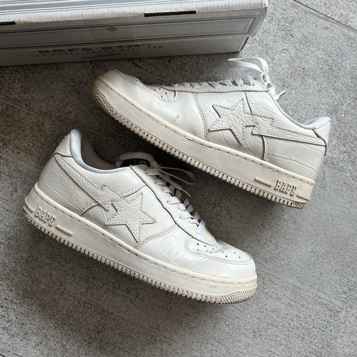 Bape A Bathing Ape BAPE Bapesta Crocodile Croc skin | Grailed