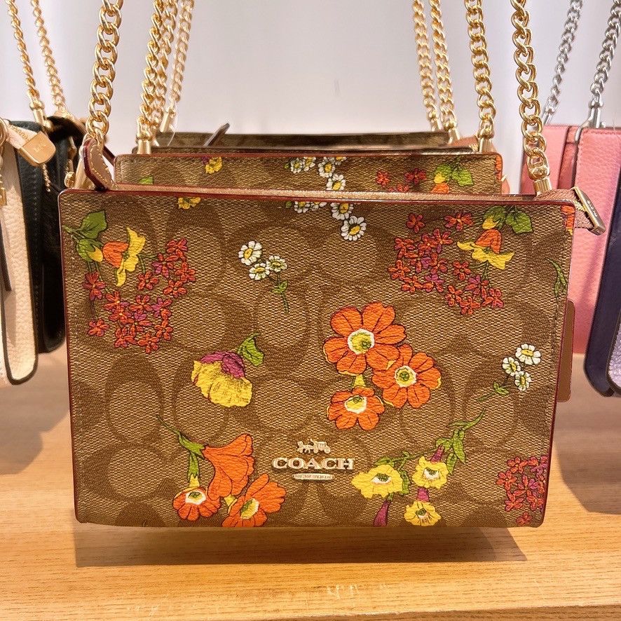 Coach Slim Crossbody In Signature Canvas With Floral Print CR240 | Grailed