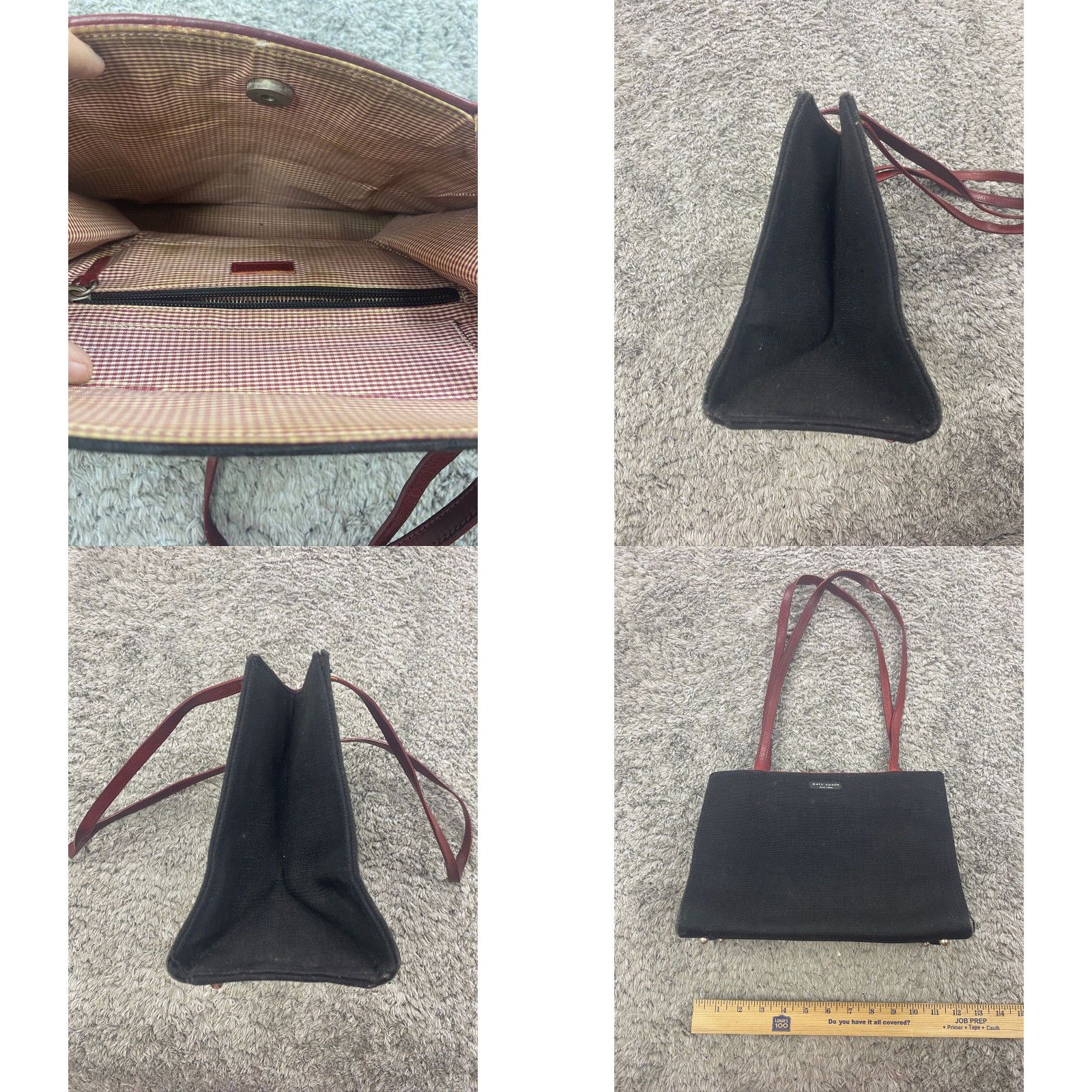 Vintage Vtg Kate Spade Handbag Iconic Sam Black Classic Nylon Tote ...