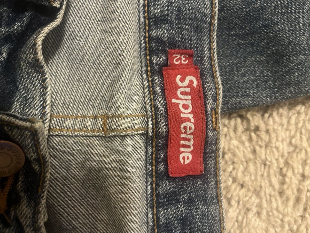 Supreme Supreme Distressed Loose Fit Selvedge Jeans (SS24) | Grailed