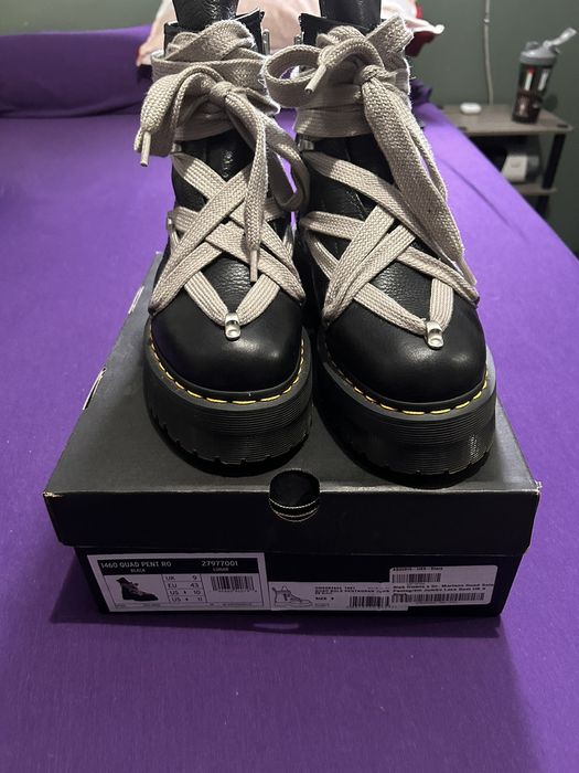 Rick Owens Rick Owens x Doc Martens 1460 Quad Sole | Grailed