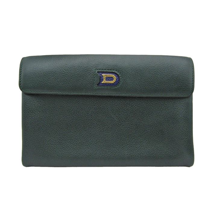 Delvaux Delvaux Men,Women Leather Long Wallet (bi-fold) Dark Green ...