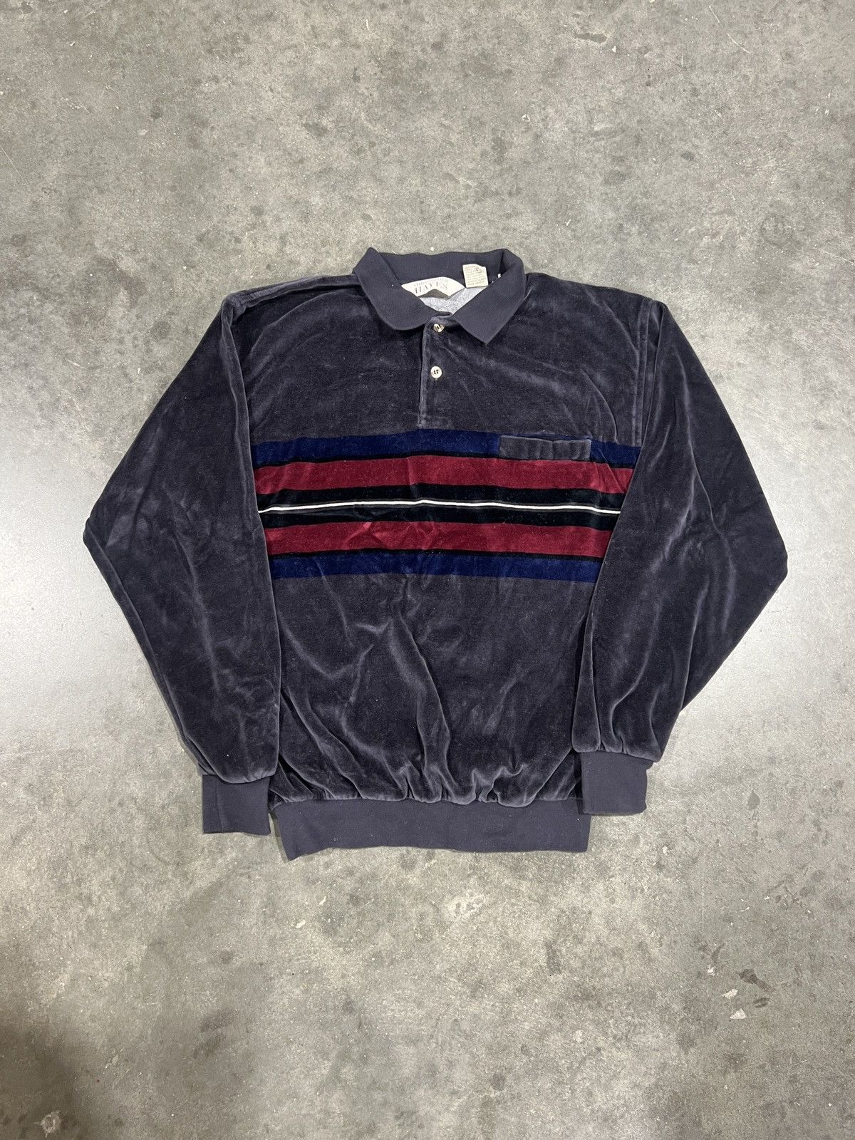 Vintage Vintage Christopher Hayes Velvet Rugby Shirt | Grailed