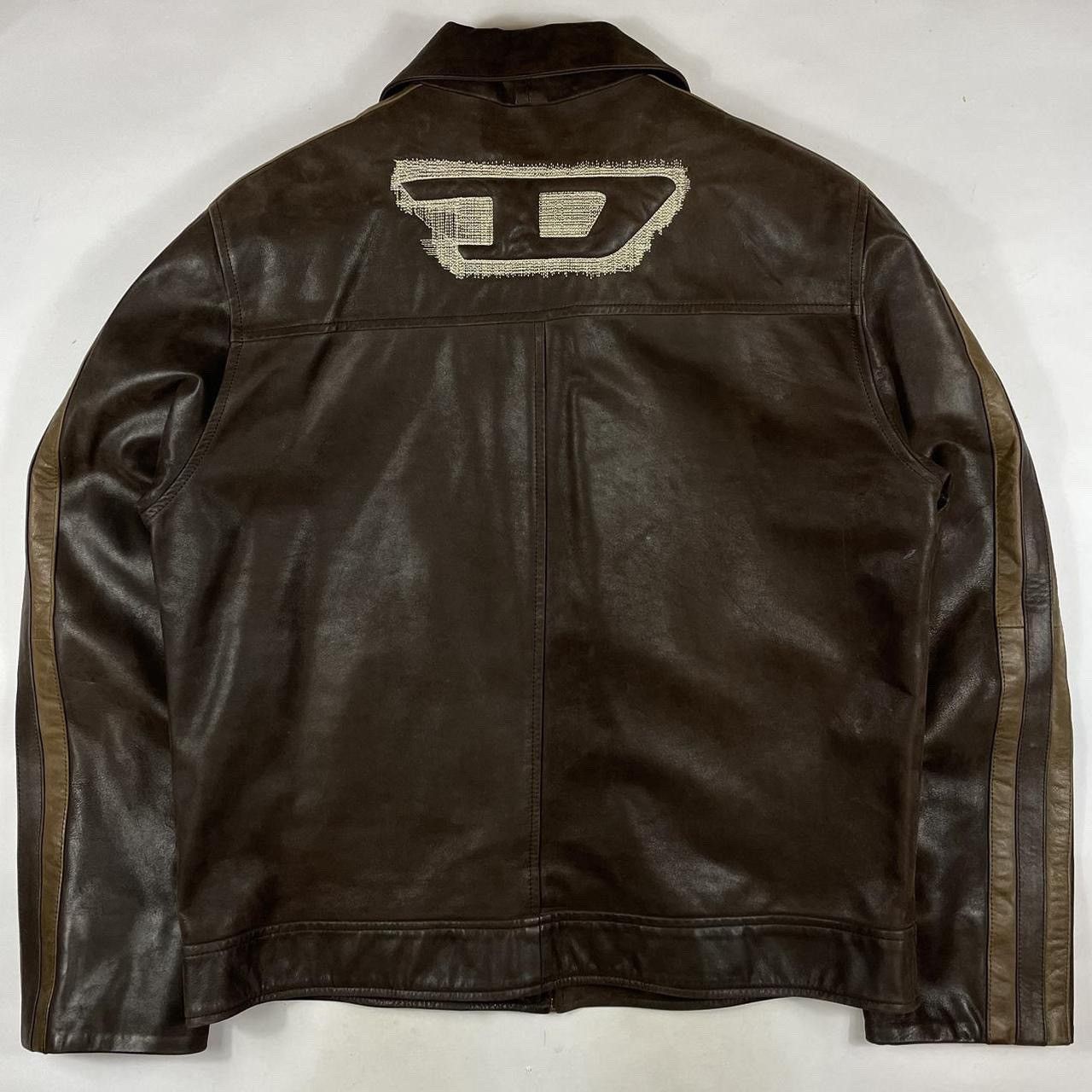 Diesel Vintage Diesel Real Leather Jacket Motor Big Logo Y2K Biker ...
