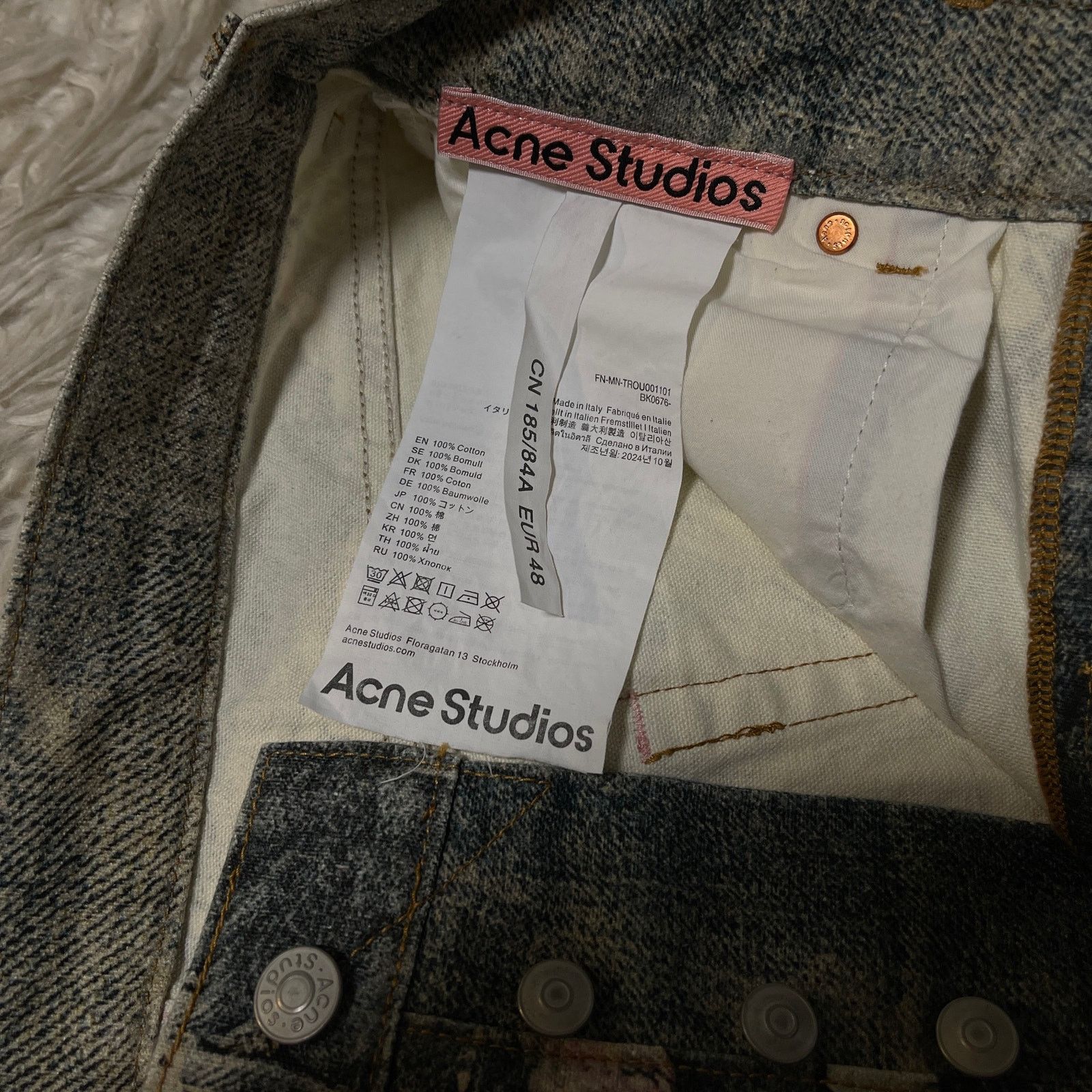 Acne Studios Acne Studios 1981 3D Candy Keychain Print Baggy Denim ...
