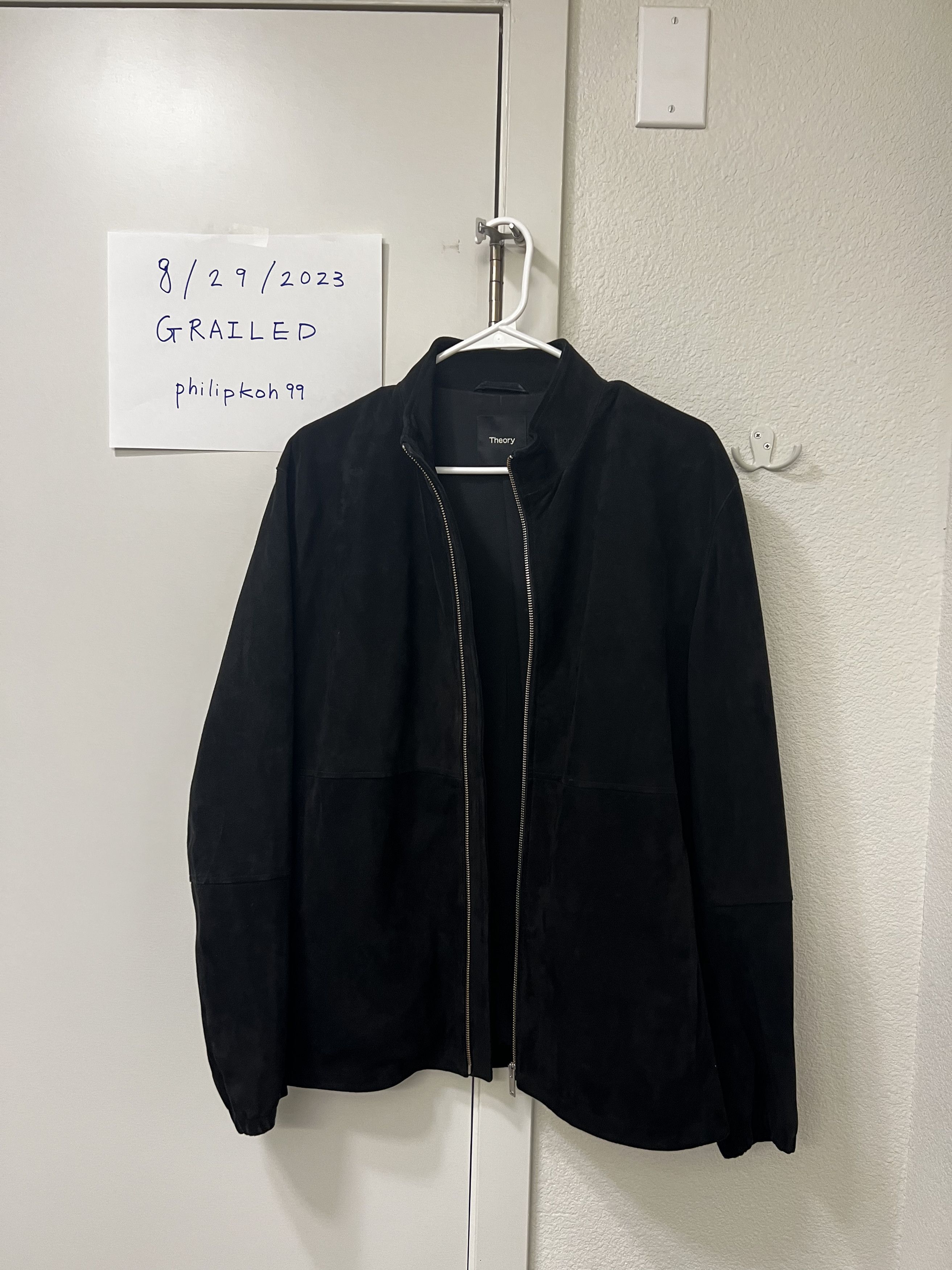 Theory Theory Suede Jacket Black | Grailed