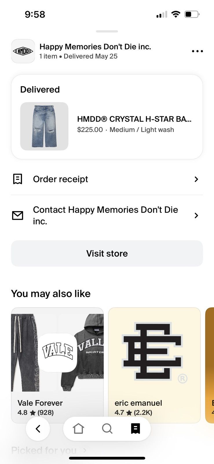 HMDD Crystal H Star Baggies | Grailed