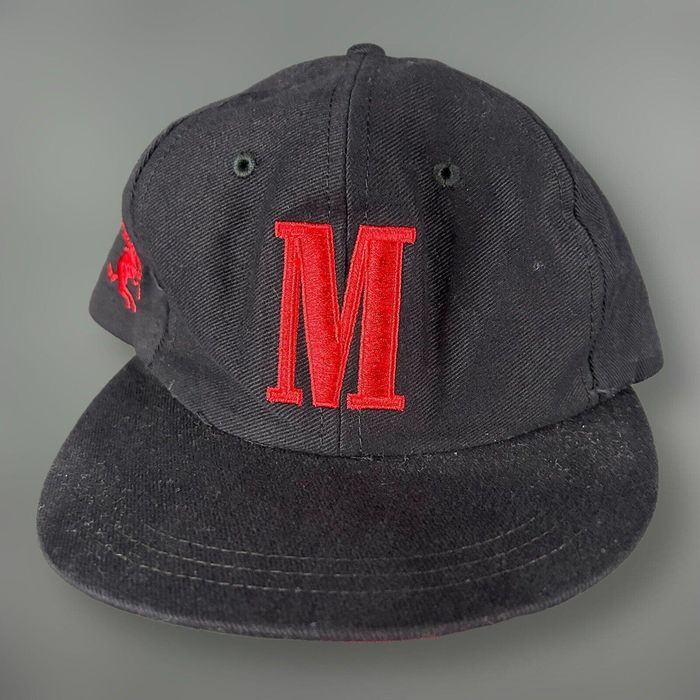 Marlboro Vintage 90s Marlboro Cap Hat Black Strapback Embroidered | Grailed