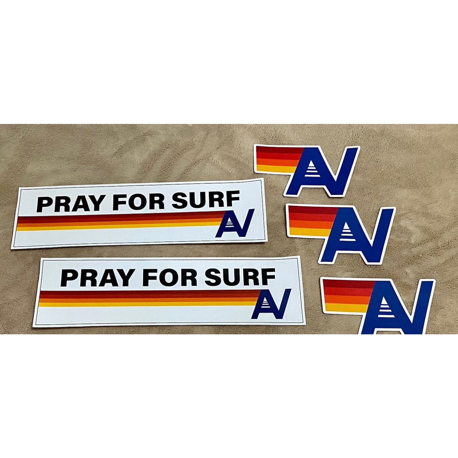 Aviator Nation Aviator Nation Pray For Surf 70s Logo Sticker Decal Swag ...