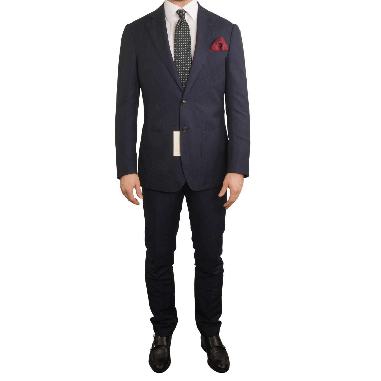 Suitsupply Men Suitsupply Suit Havana Navy Wool Linen EU48 UK/US38 ...