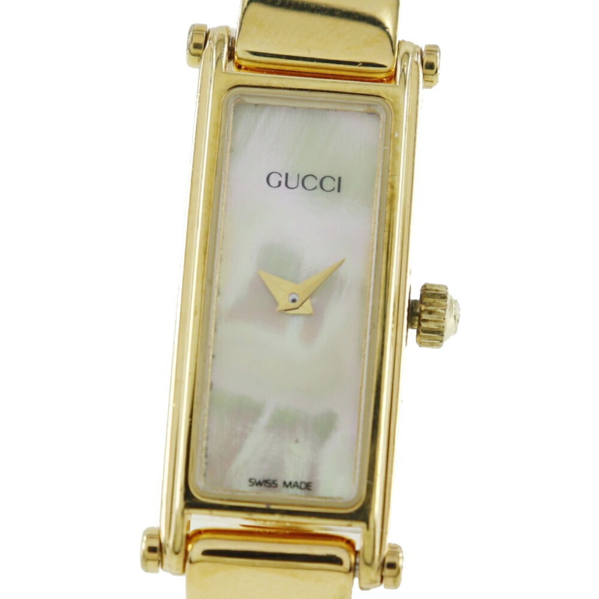 Gucci GUCCI Shell Watch 1500L Gold Plated Swiss Made Quartz Analog ...