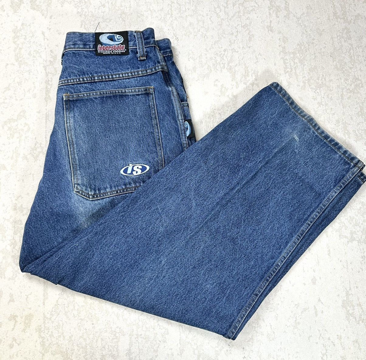 Made In Usa × Vintage Vintage Interstate Jeans 36 Baggy Wide Leg Loose ...